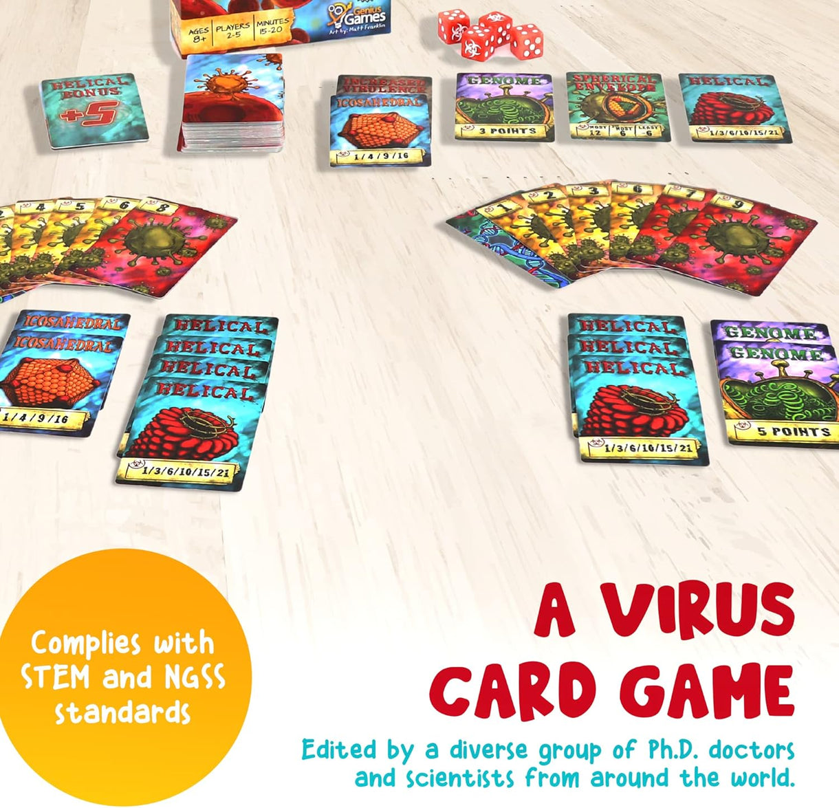 Virulence: An Infectious Virus Card Game - Educational Bidding Game fo ...